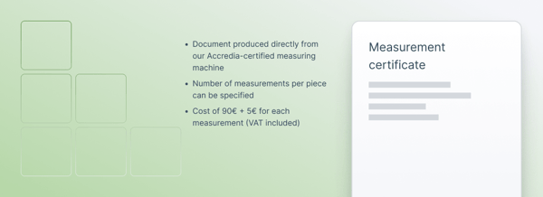 Certificates and Measurements for CNC Machining