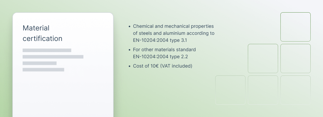 Certificates and Measurements for CNC Machining